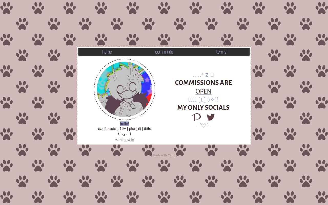 Strade's Comm Card
